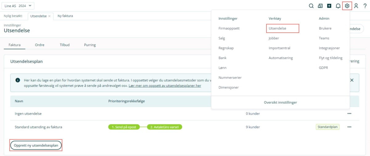 Aktiver eFaktura for for enkel fakturering i Eika Regnskap